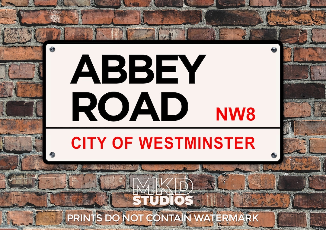 Abbey Road Street Sign - A4 Metal Poster Wall Picture Home Decor - Etsy