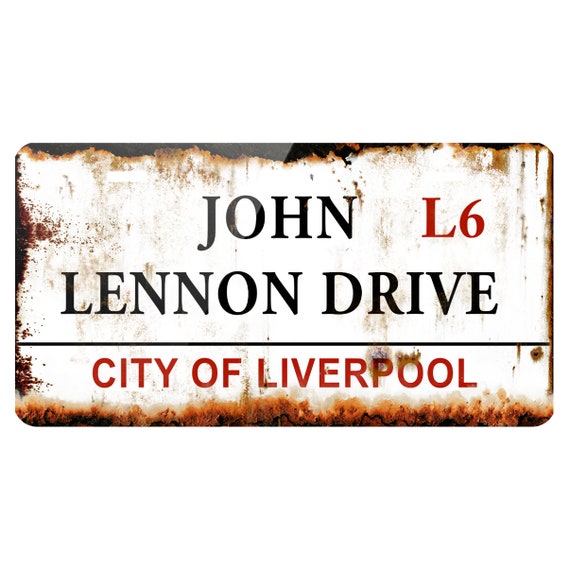 John Lennon Drive Retro Beatles Road Sign Vintage Street | Etsy