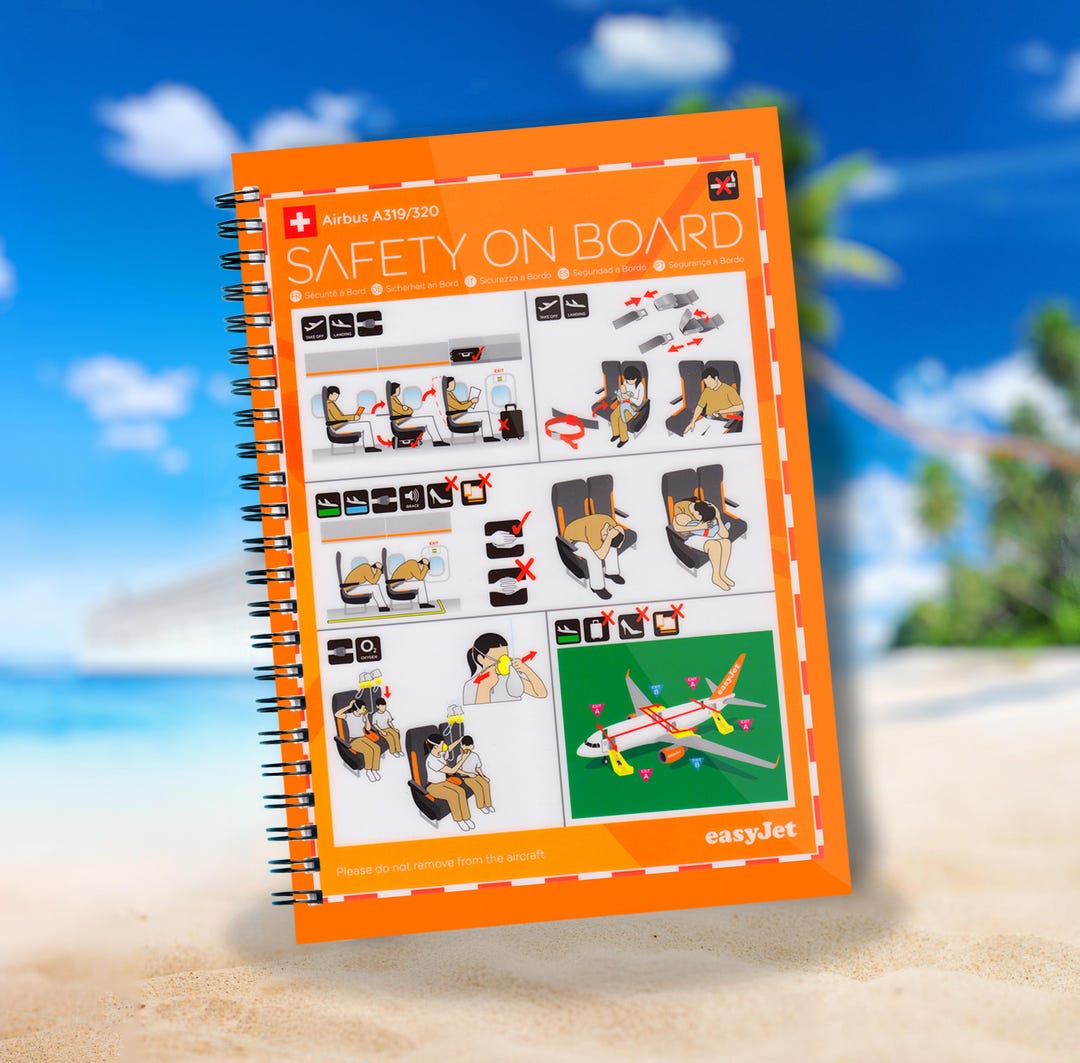 Easyjet Safety Card A319/A320 Notebook - Limited Edition - Exclusive ...