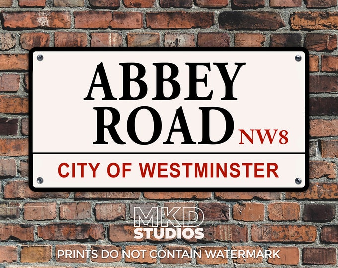 ABBEY ROAD Street Sign New Signs Great Gift - Etsy