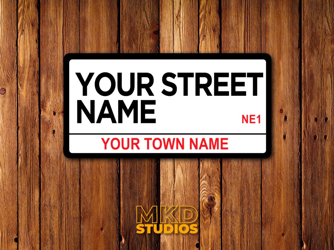 Create Your Own Retro Road Sign, Vintage, Street Sign, Garage, Shed ...