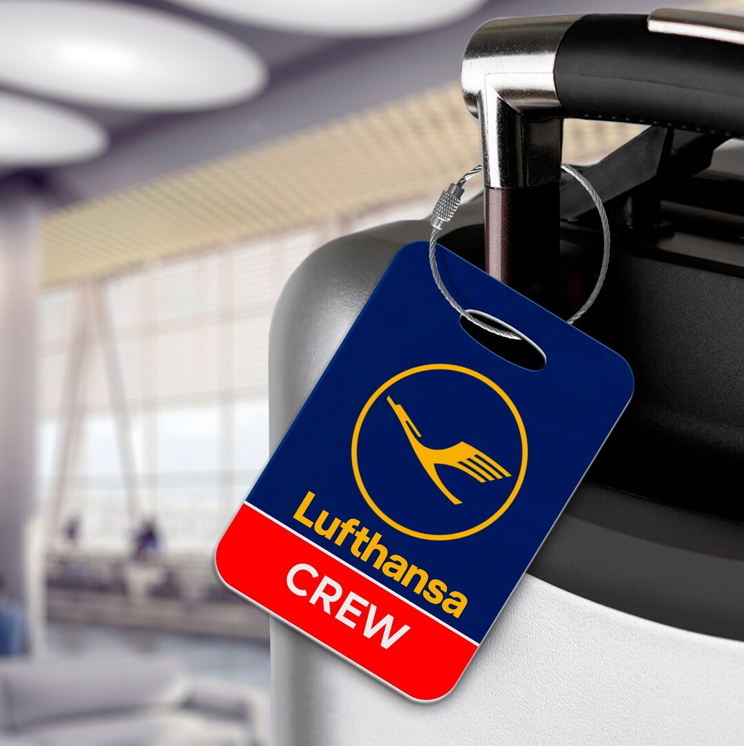 Lufthansa Blue Crew Tag - Retro Aviation - Luggage Tag - Airline ...
