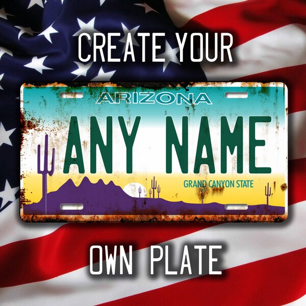 Arizona Custom License Plate - Etsy