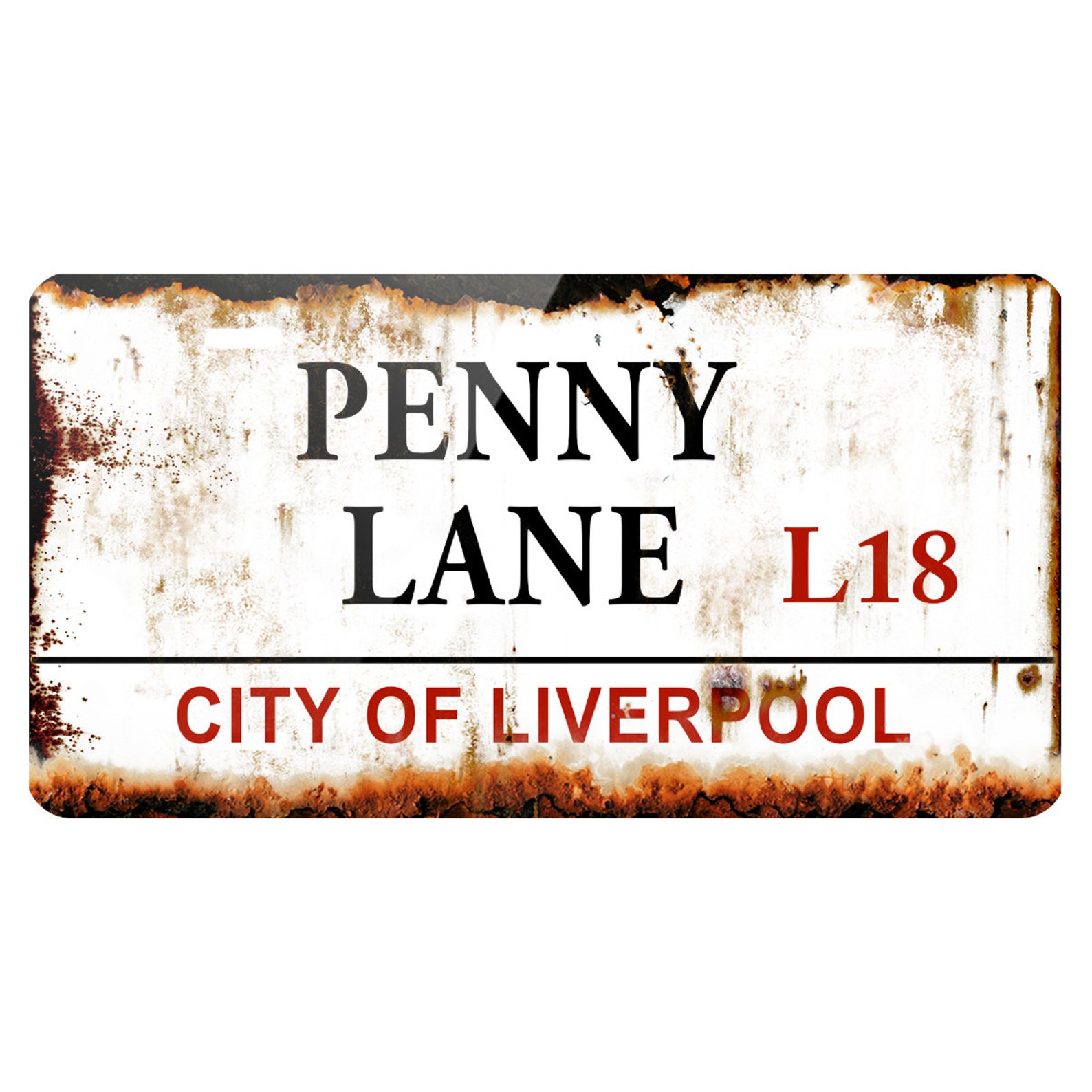 Penny Lane Retro Beatles Road Sign Vintage Street Sign | Etsy UK