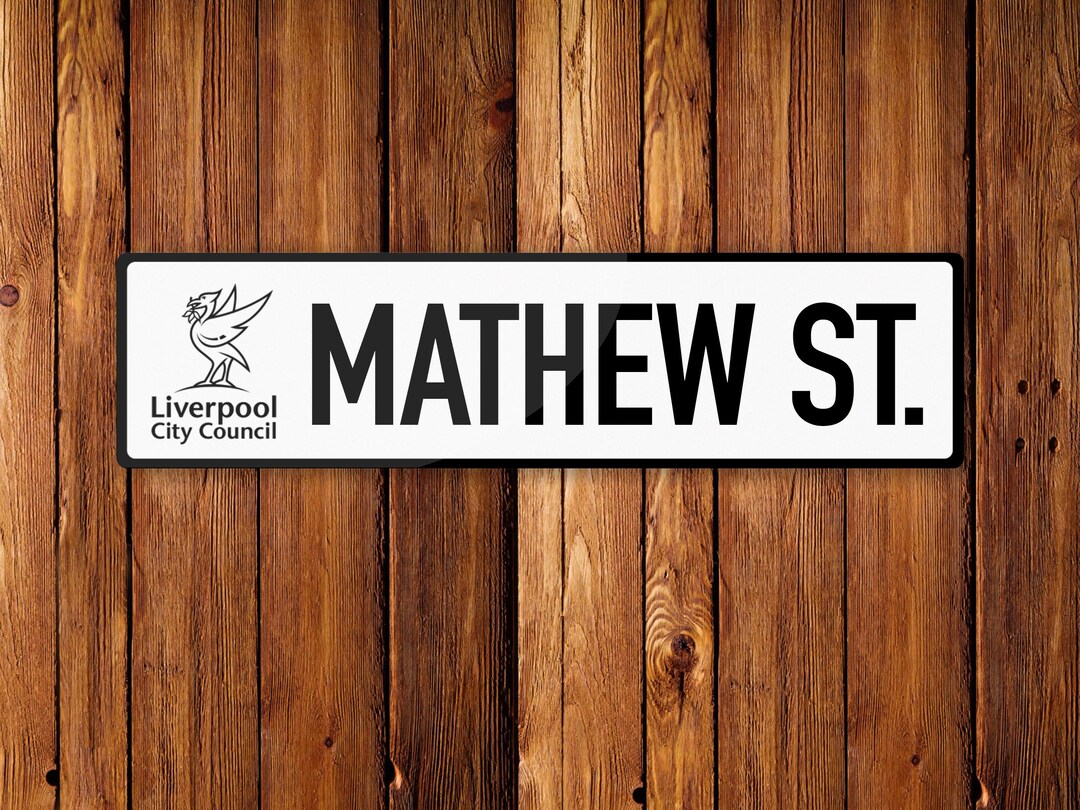 Liverpool Mathew Street Sign, Traffic Sign, Memorabilia, Souvenir - Etsy