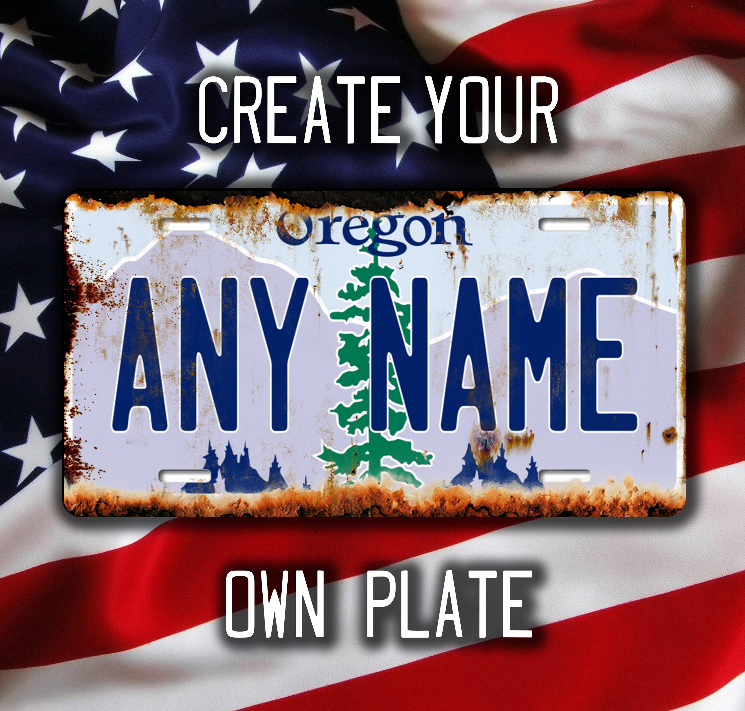 Electronics & Accessories USA Custom Metal License Plate Handmade in ...