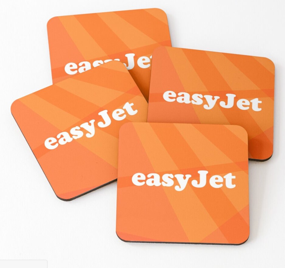 Easyjet Set of 4 wooden coasters aviation cabin crew | Etsy