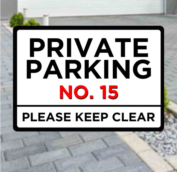 Private Parking Custom Text Sign Custom Text Plaque Personalised Sign ...
