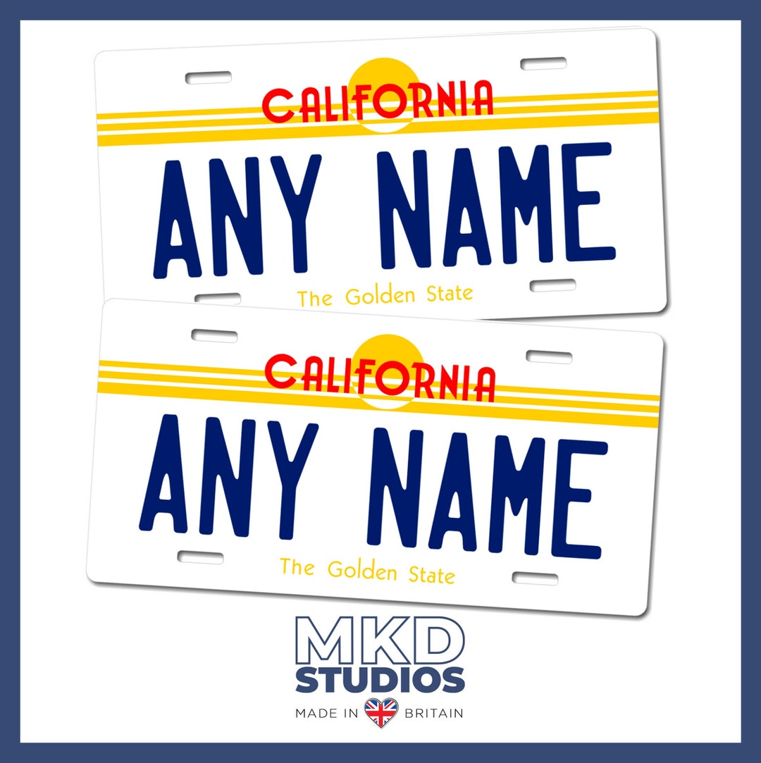 Pair of California Retro License Plates USA Custom Metal - Etsy