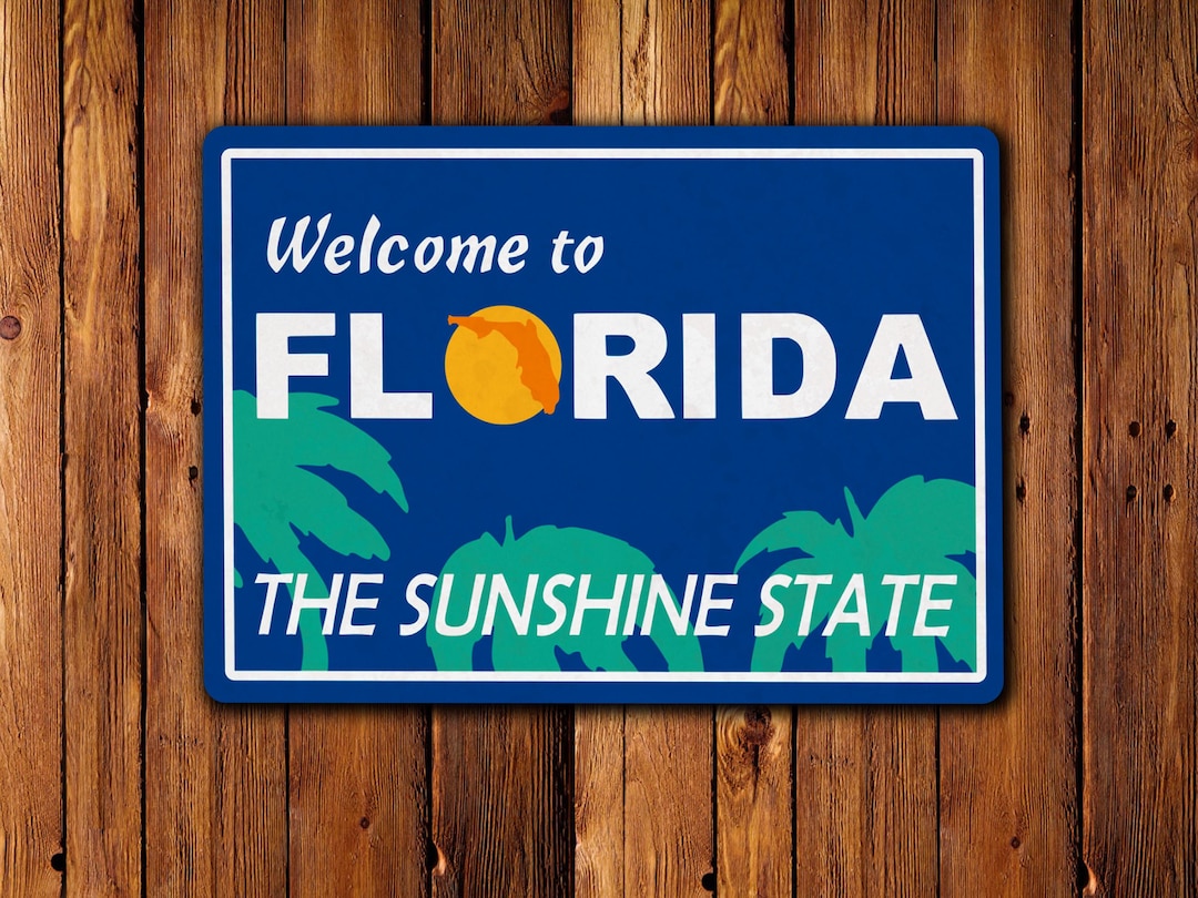 Welcome to Florida - US Road Sign, Street Signs, Memorabilia - Etsy