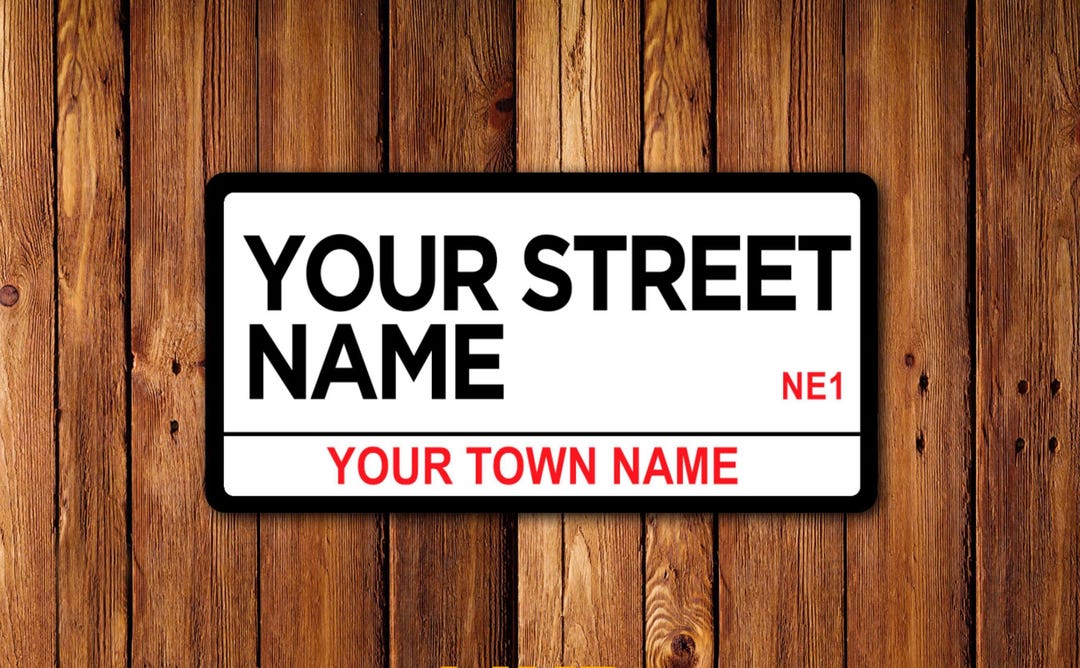 Create Your Own Retro Road Sign, Vintage, Street Sign, Garage, Shed ...