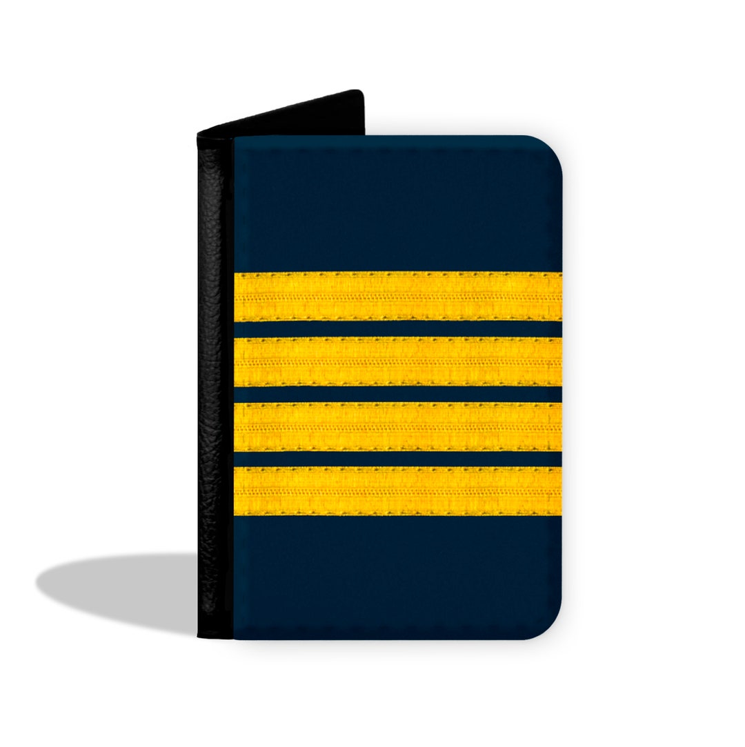 Captain, Pilot Stripes - Passport Cover - Aviation - Limited Edition ...