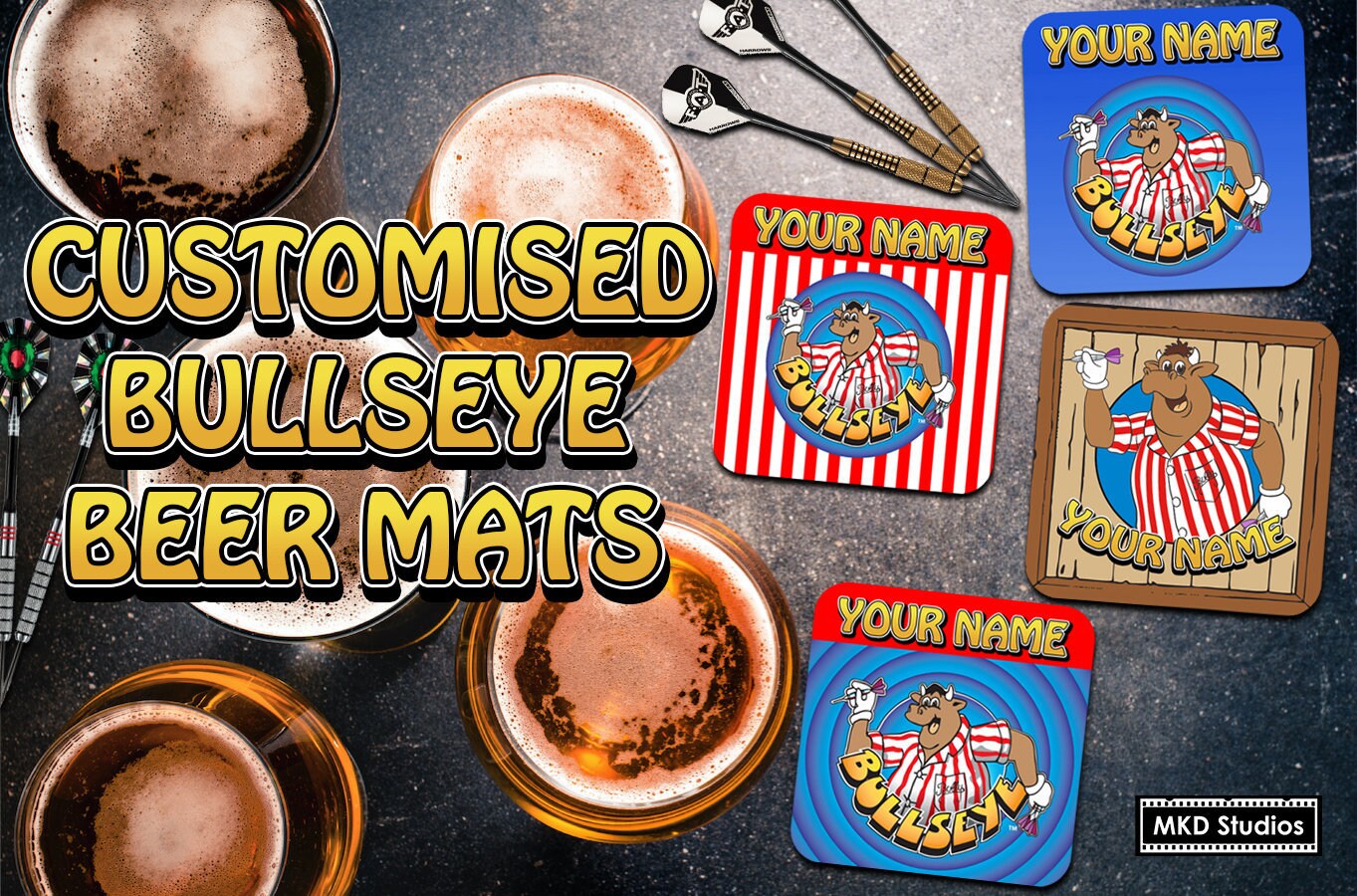Bullseye Beer Mats - Create Your Own - Etsy UK