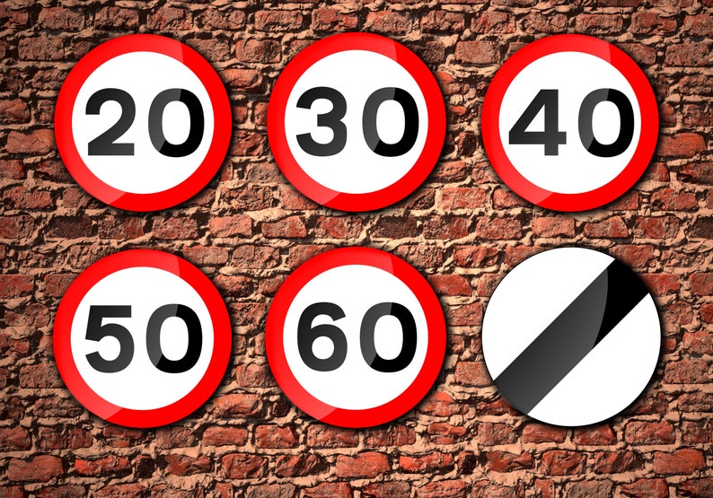 UK Speed Limit Sign 20 30 40 50 and 60 Mph Road Sign | Etsy
