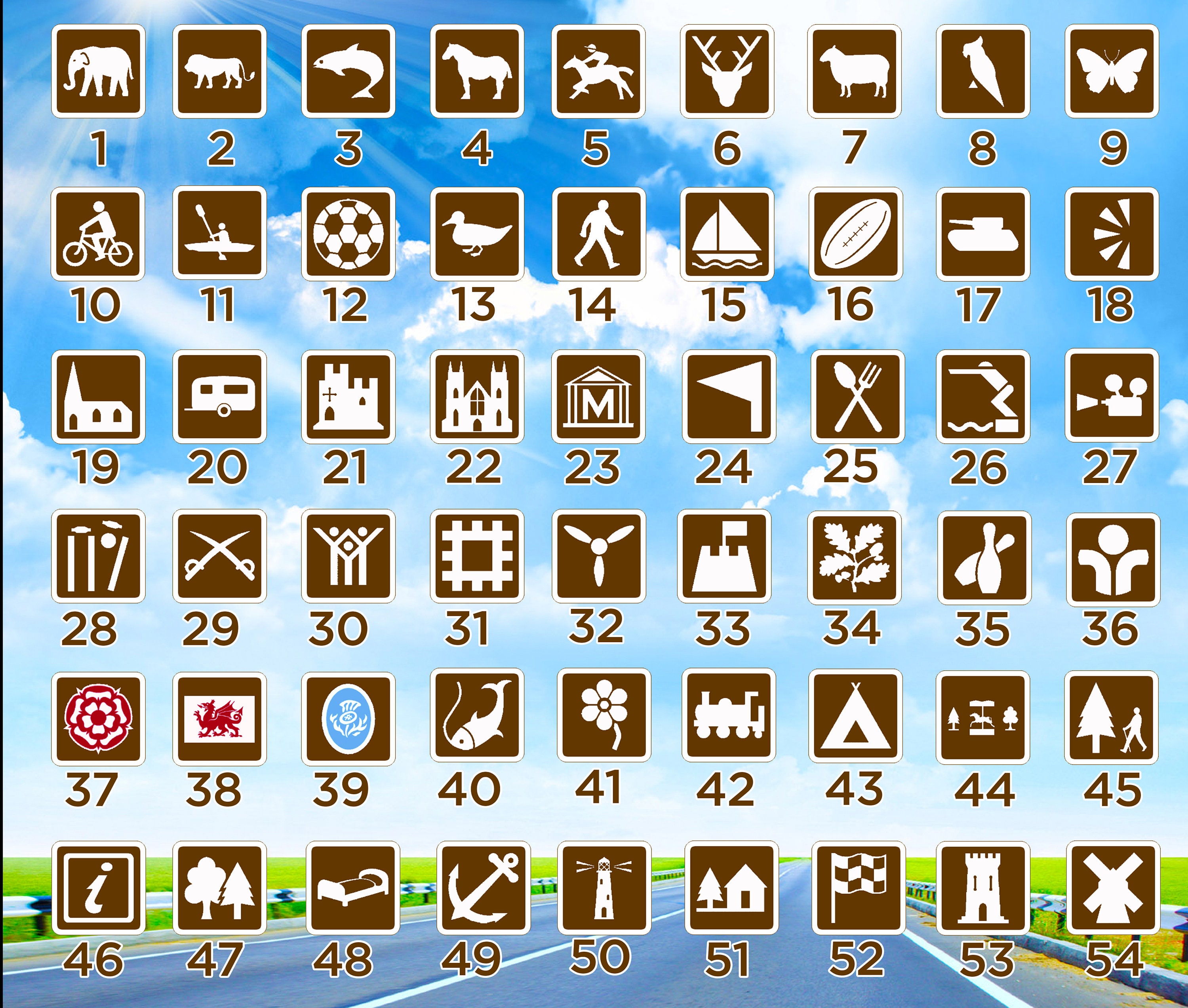 Wall Décor Personalised Tourist Information UK Arrow Road Signs ...