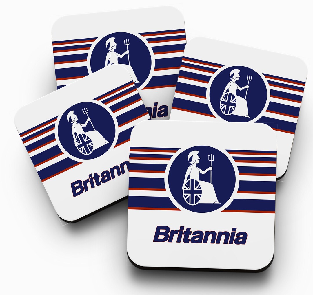 Britannia Airways - Set of 4 Wooden Coasters, Aviation, Cabin Crew ...