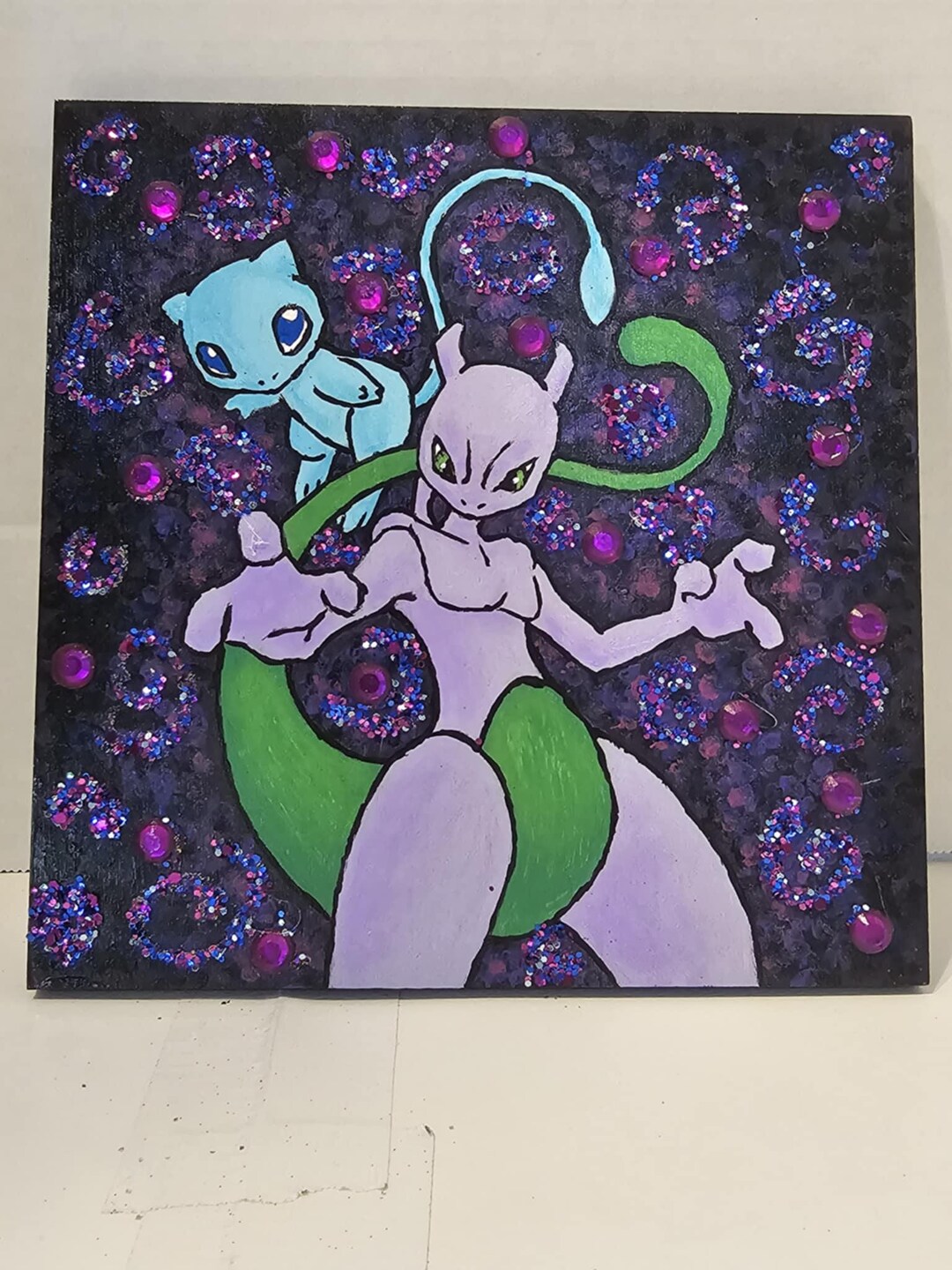 Shiny Mewtwo Pokemon Holofoil Style Plaque Wall Decor - Etsy