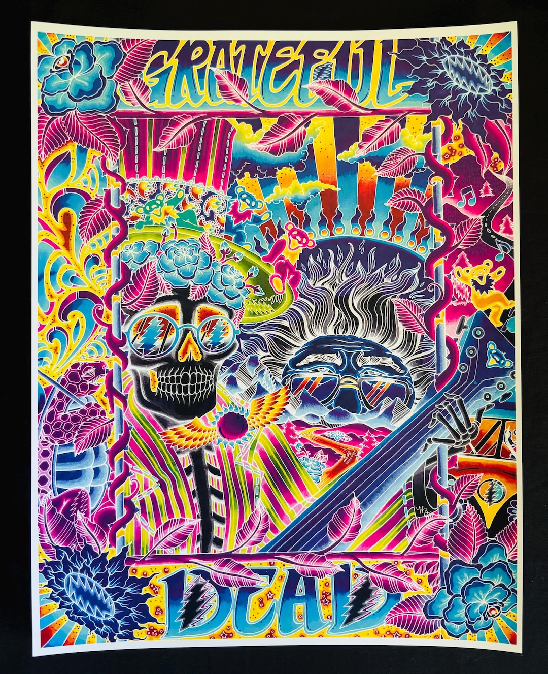 Grateful Dead Jerry Garcia Sun ( Inverted Print) - Etsy