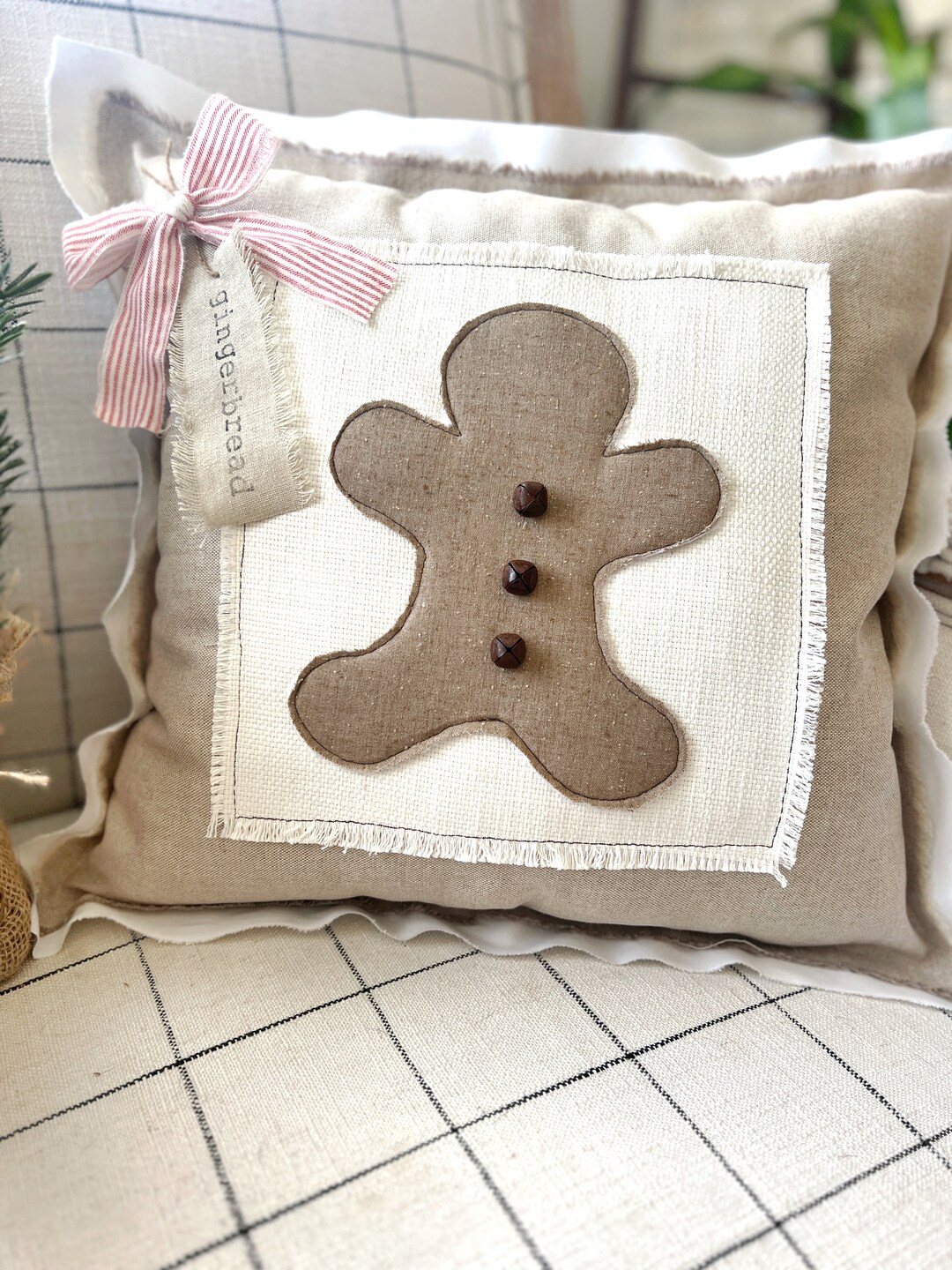 Gingerbread Pillow - Etsy