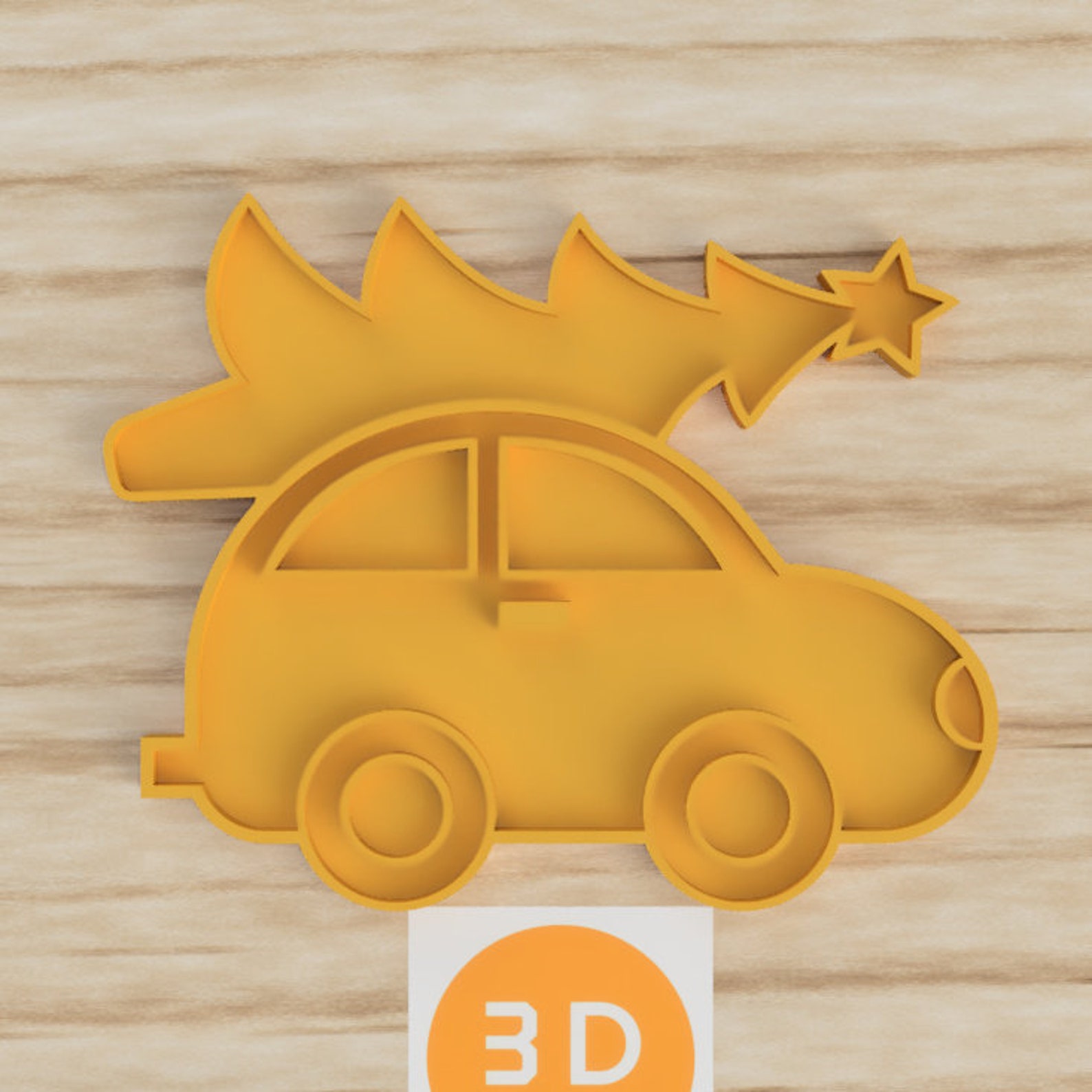 Christmas Car & Tree Fondant Cookie Cutter Stamp and Embosser - Etsy