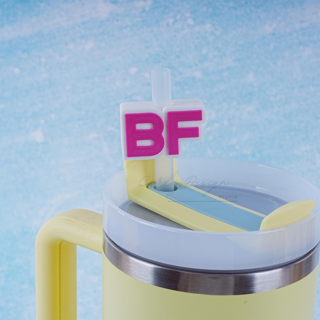 Personalized Straw Topper, 3D Printed Straw Cap, Custom Name Tag, Straw ...