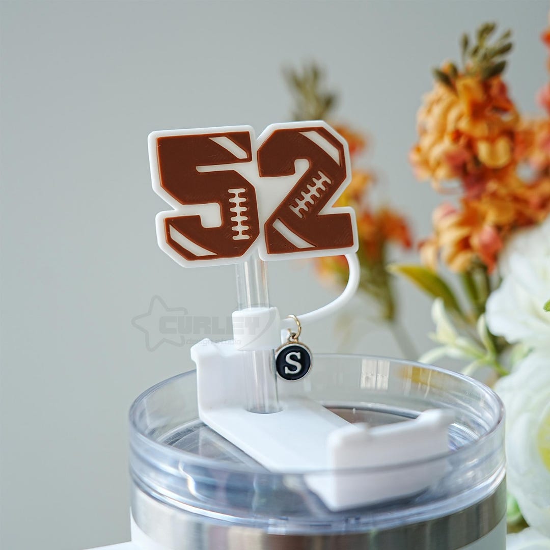 3D Printed Straw Cap, Baseball Player Straw Topper, Personalised ...