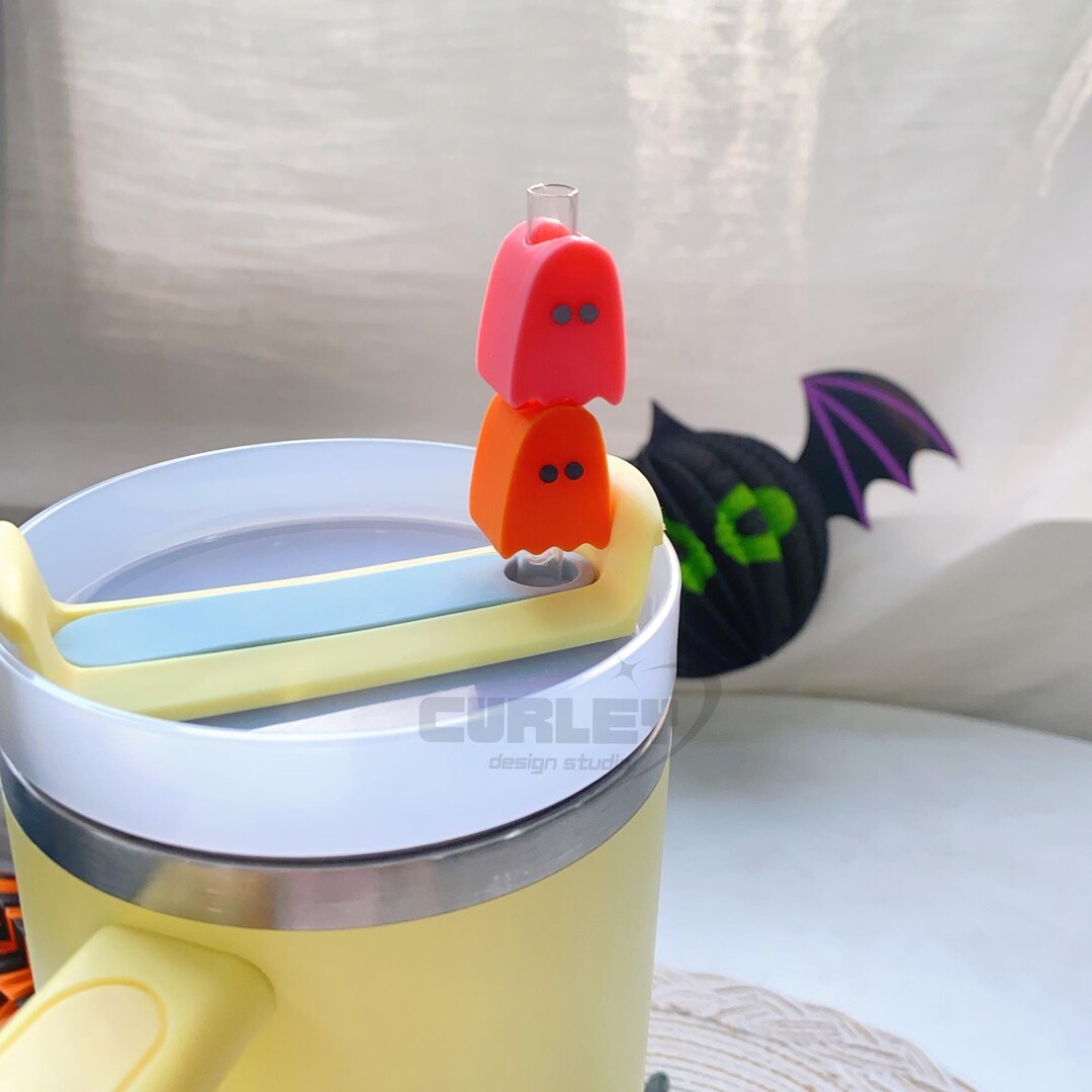 Ghost Straw Topper, 3D Printed Ghost Straw Charm, Straw Topper Charm ...