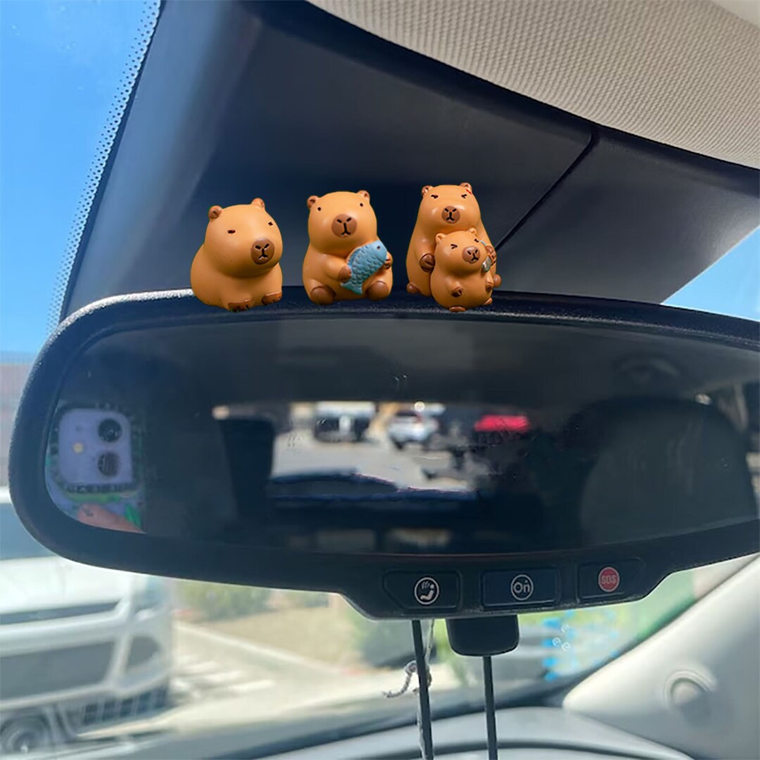 3pc Kawaii Capybara Figurine Ornament, Cute Capybara Car Decor ...
