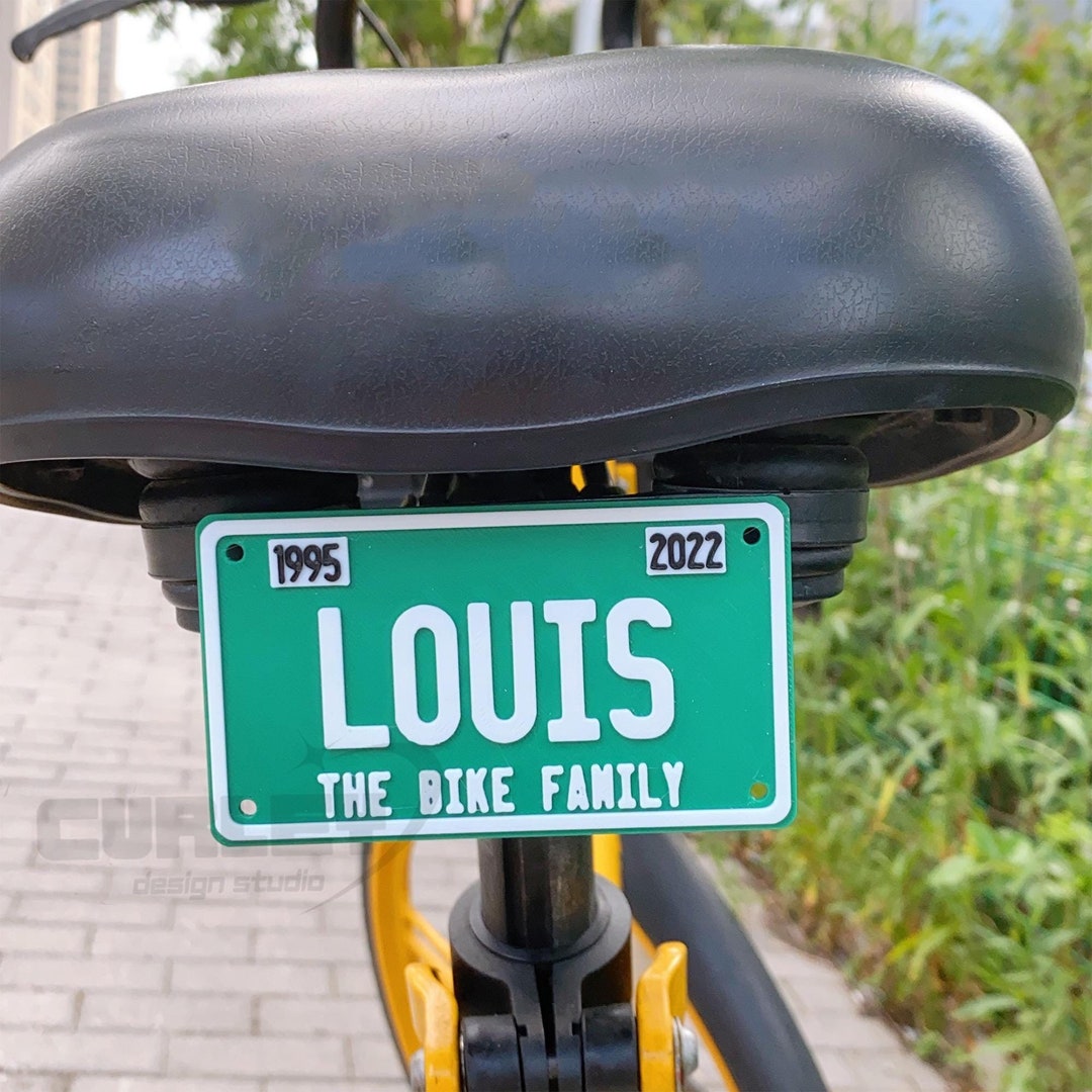 Custom Color License Plate, Kids Bicycle Name Tag, Personalised 3D Name ...