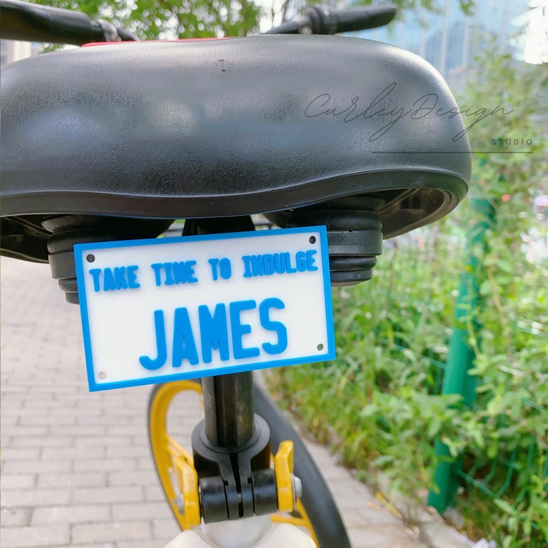 Mini License Plate, 3d Printed Bike Plates, Custom Bicycle License ...