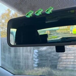 4pc Frog Figurine Car Decor, Mini Frog Car Rearview Mirror Decor, Funny ...