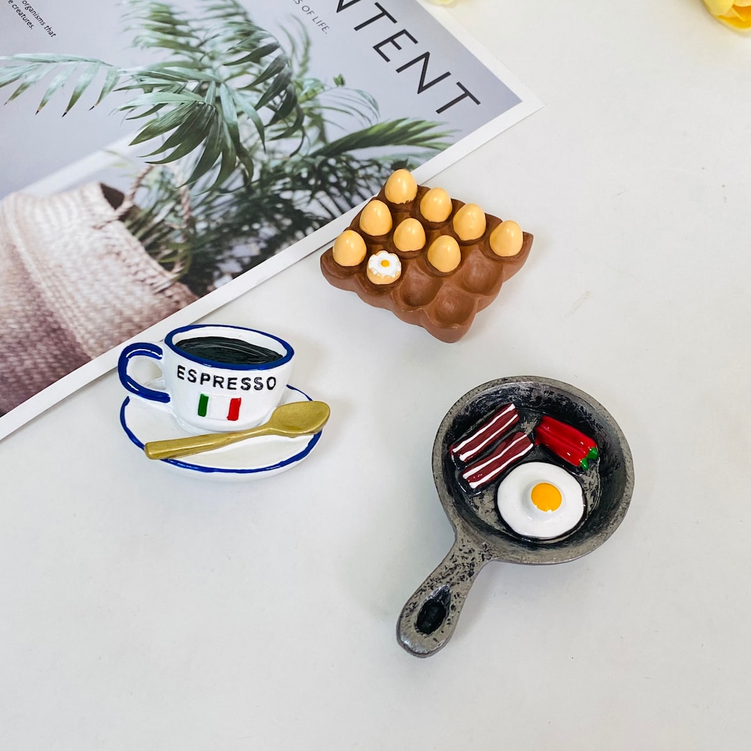 Creative Food Fridge Magnet, 3D Resin Food Refrigerator Magnets, Funny ...