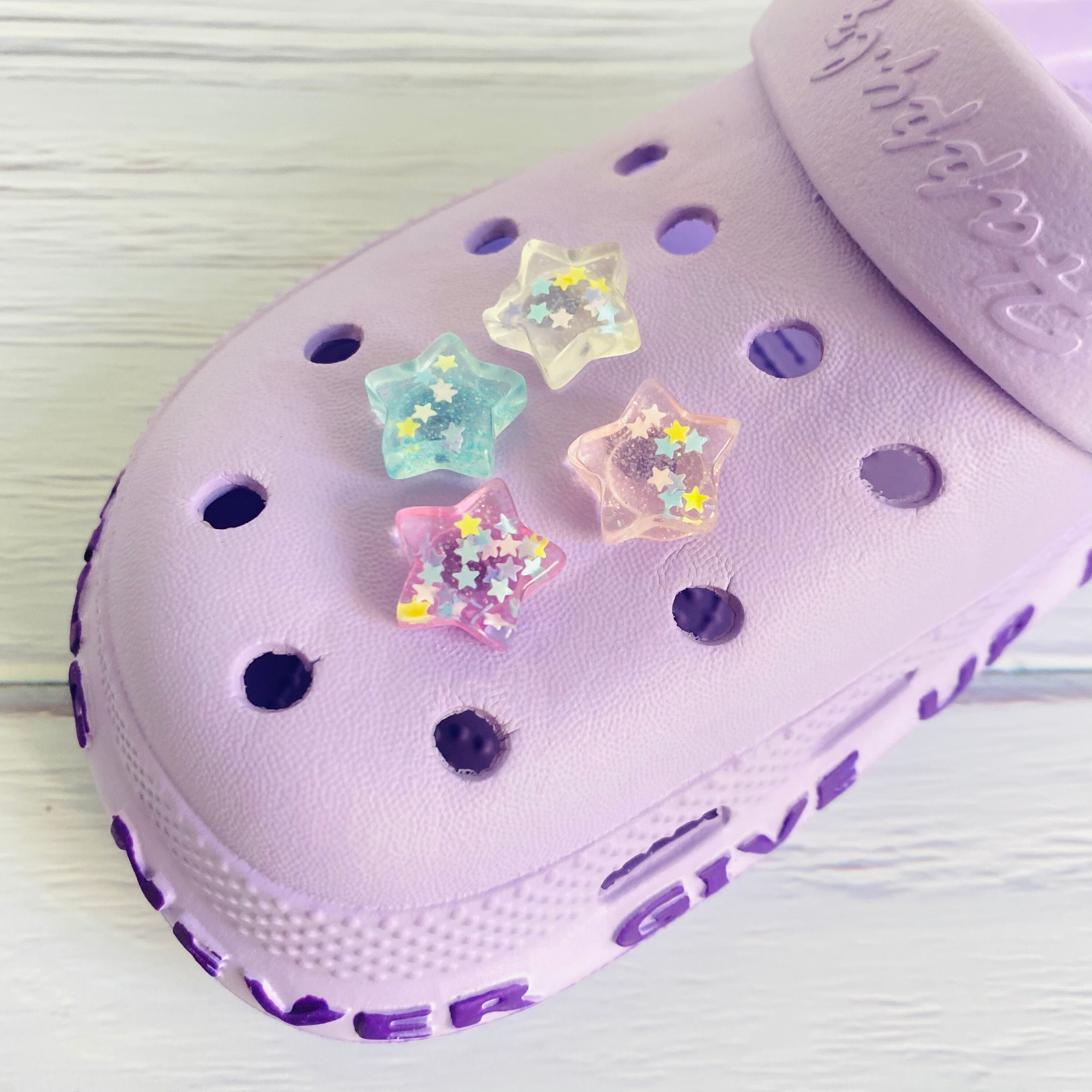 Bling Star Shoe Charms, Shinny Star Croc Charms, Colorful Star Shoes ...