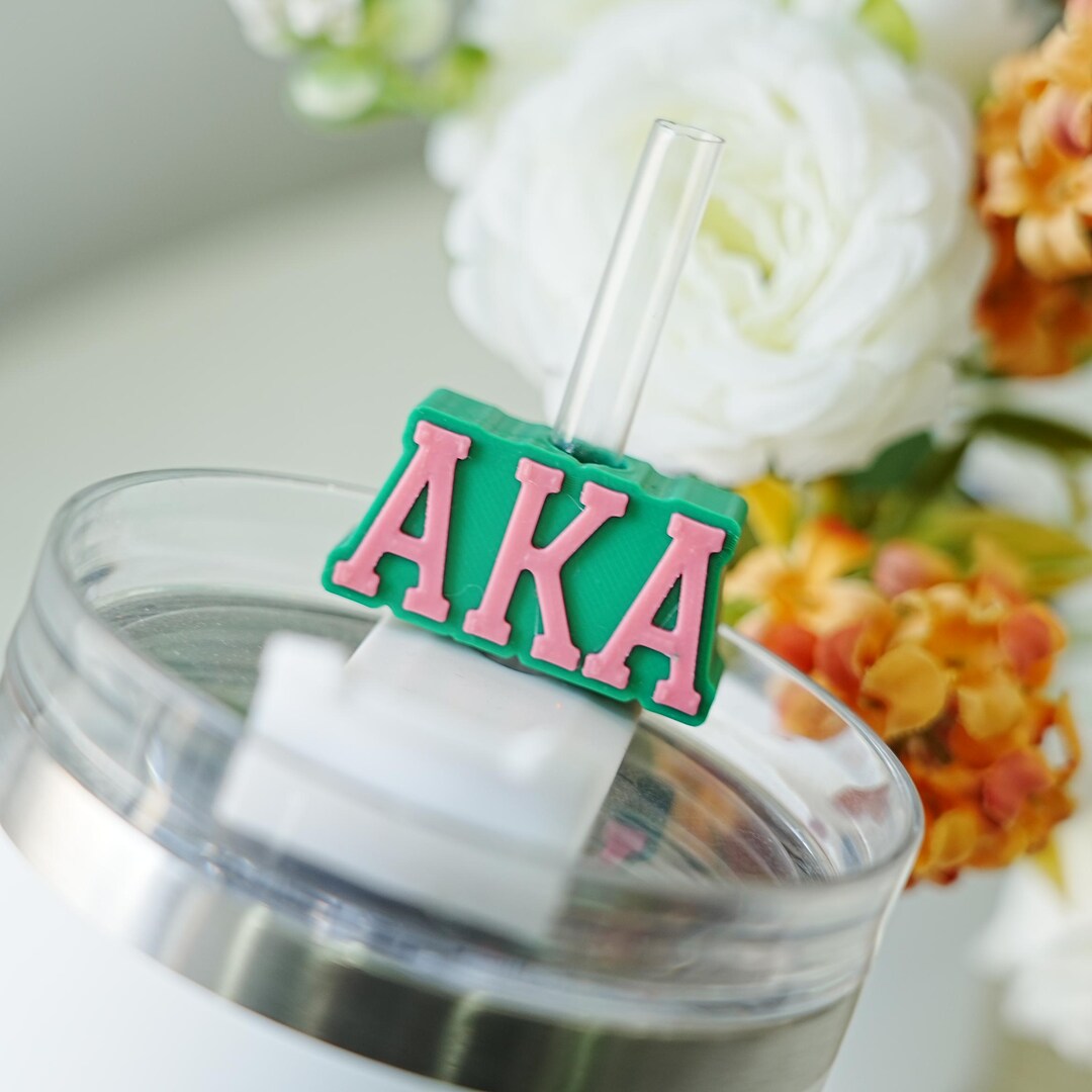 AKA Inspired Straw Tag, 3D Printed Cup Straw Topper, Straws Cover Caps ...