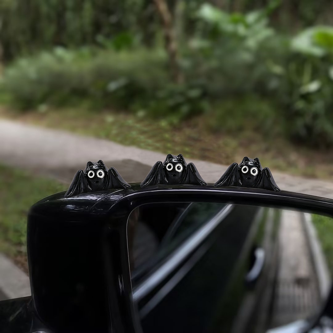 6pc Cool Bat Car Rearview Mirror Decor, Cute Bat Car Dashboard Decor ...