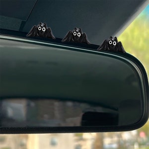6pc Cool Bat Car Rearview Mirror Decor, Cute Bat Car Dashboard Decor ...