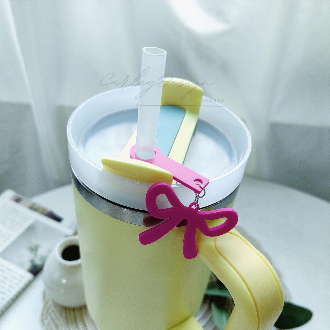 Tumbler Straw Charm, Bow Straw Hanger, Stanley Bow Dangles, Tumbler ...
