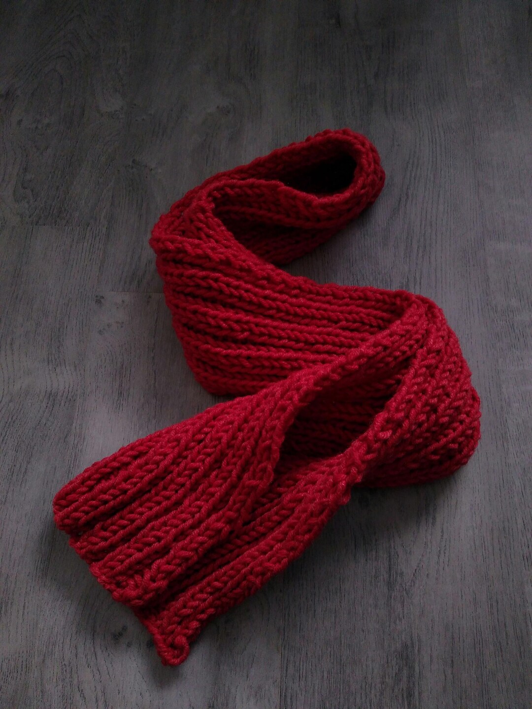 Hand Knitted Super Chunky Scarf - Etsy