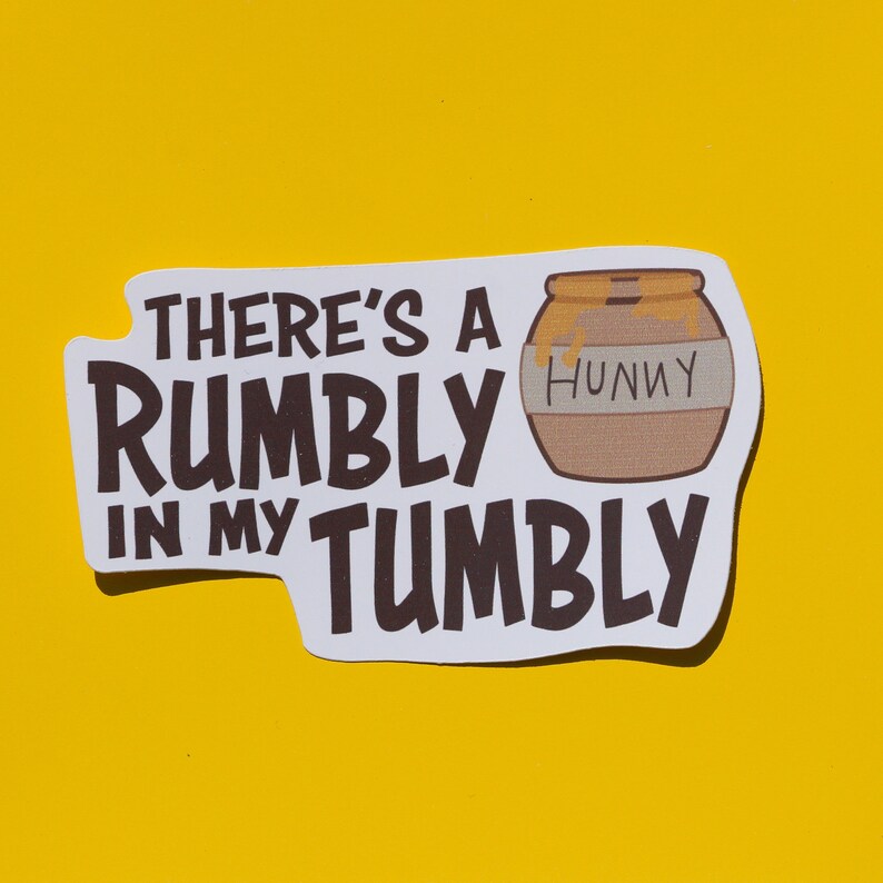 Rumbly In My Tumbly Winnie The Pooh Sticke Etsy
