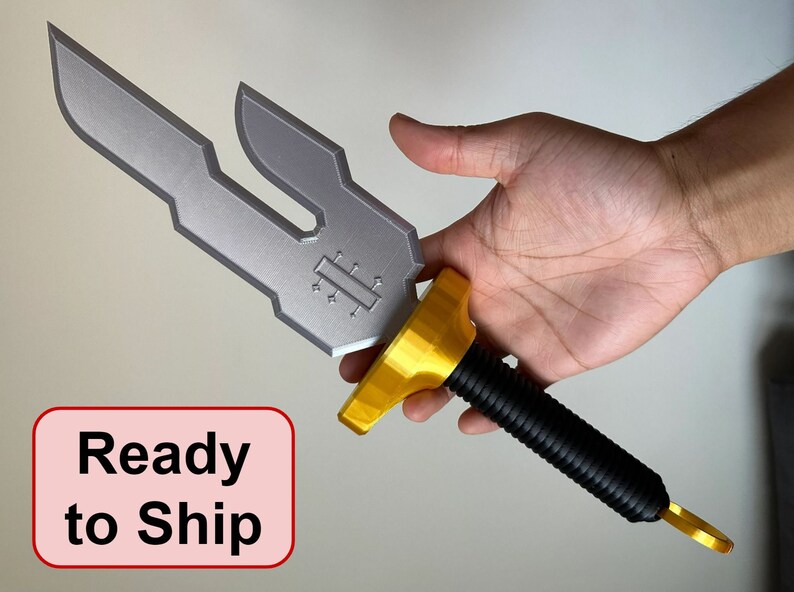 Inverted Spear of Heaven JJK Prop Knife (silk Gold + Sharp/chipped Blade) - Etsy