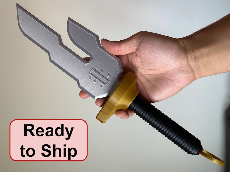 Inverted Spear of Heaven JJK Prop Knife antique Gold Sharp/chipped ...