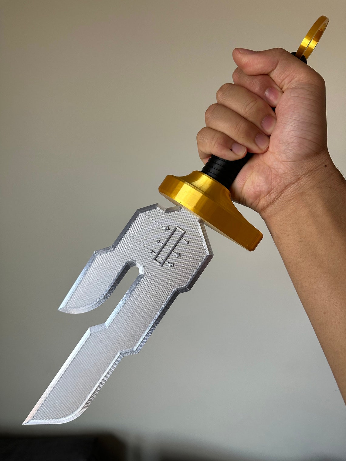 Inverted Spear of Heaven JJK Prop Knife (silk Gold + Sharp/chipped ...