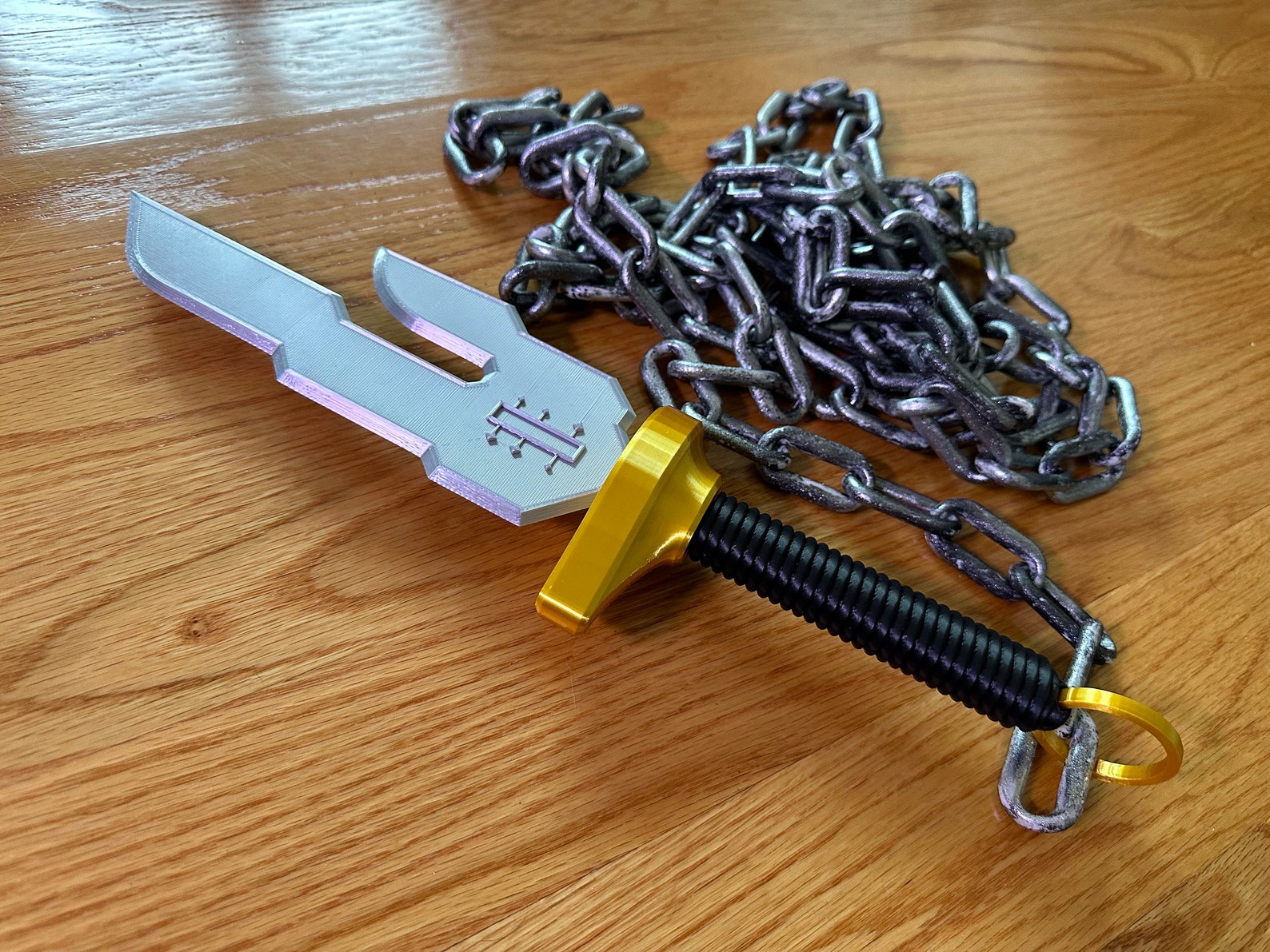 Inverted Spear of Heaven JJK Prop Knife (silk Gold + Sharp/chipped ...