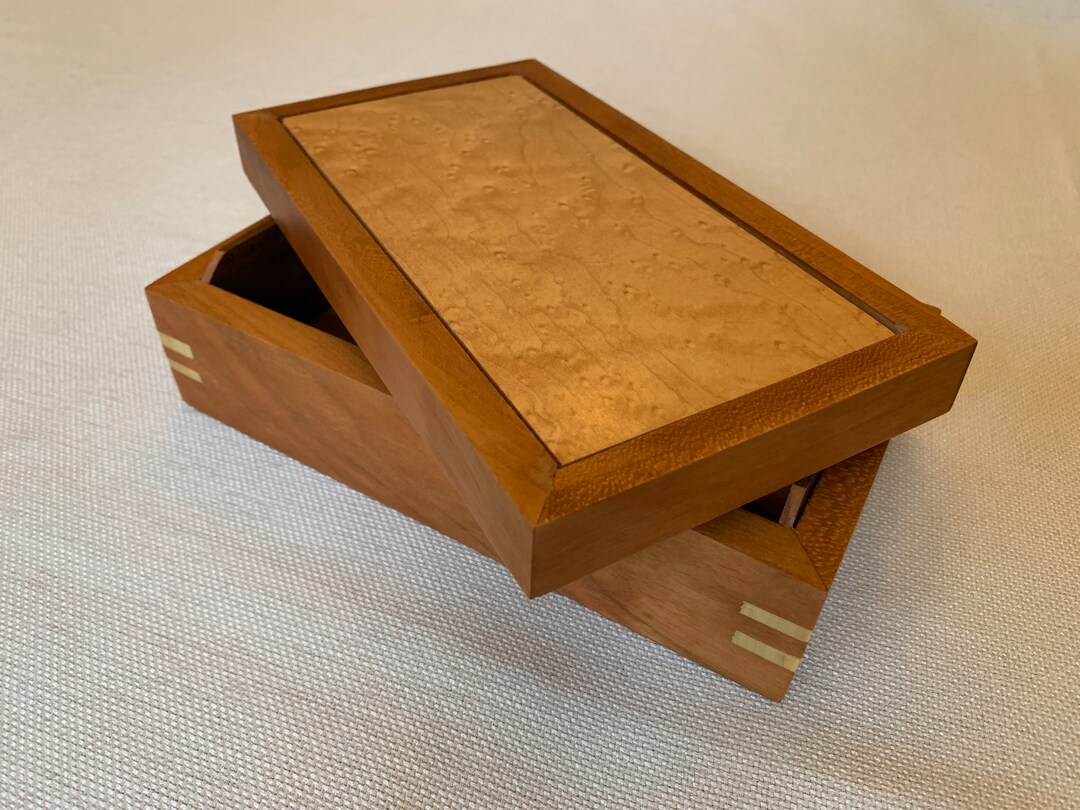 Cherry Knick-knack Box With Birds Eye Maple Insert - Etsy