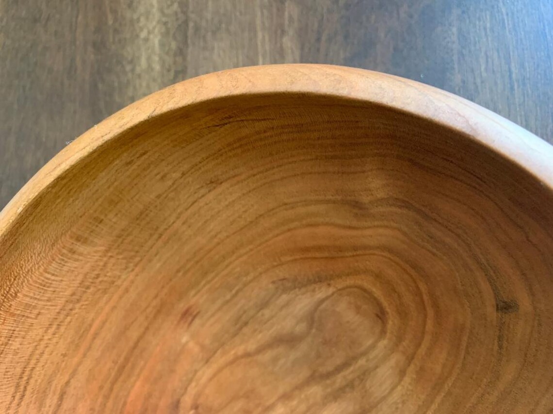 Hand Carved Figure Grained Cherry Bowl. - Etsy