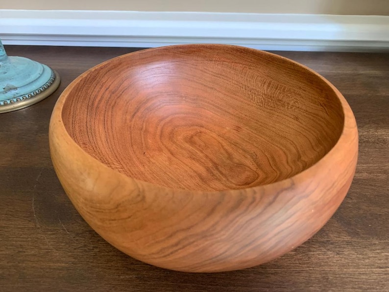 Hand Carved Figure Grained Cherry Bowl. - Etsy