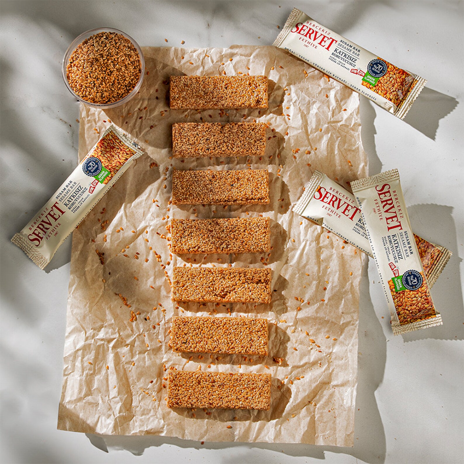 Sesame Crunch Bars 24-pack 24x20g No Added Sugar Natural Sesame Snack ...