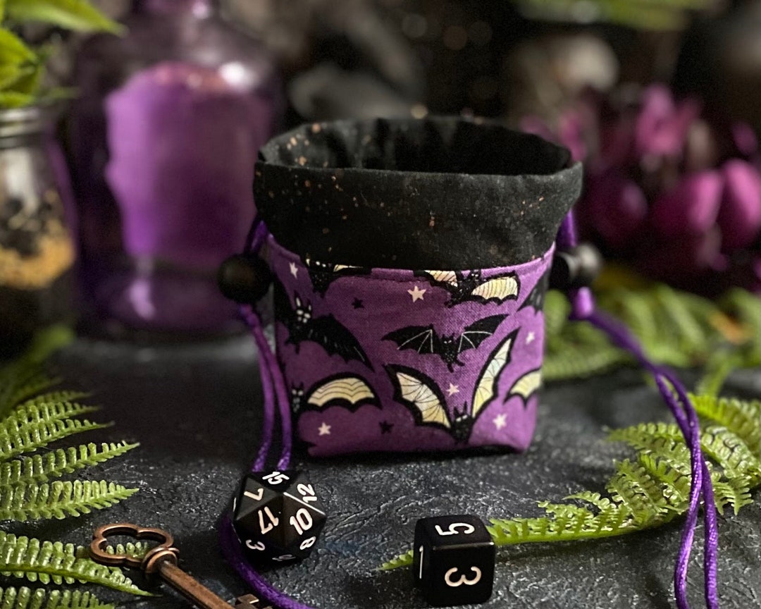 Underdark / Fey Sized Mini Bat Dice Bag / Small Dungeon Potion and ...