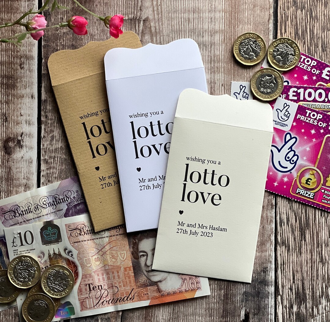 Lotto Love Wedding Favour Lottery Ticket Holder (set of 10) - Etsy