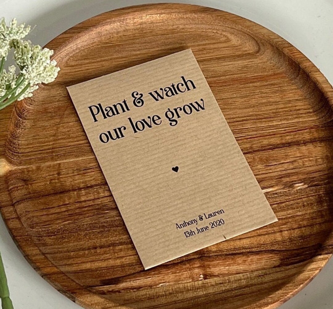 Wedding Favour Seed Envelope Plantable Favour Eco Friendly (set of 10 ...